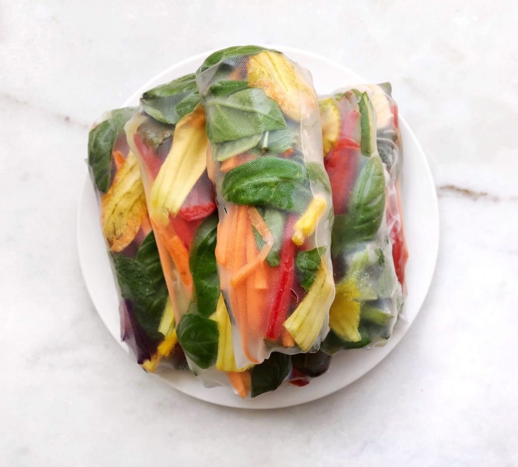 Raw Summer Rainbow Wraps Recipe - Alessandra Rosa